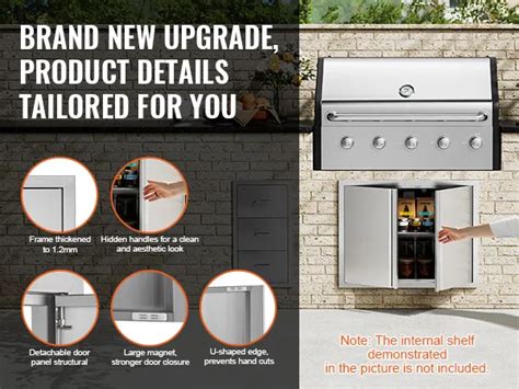 Vevor Bbq Access Door 31w X 24h Inch Double Outdoor Kitchen Door