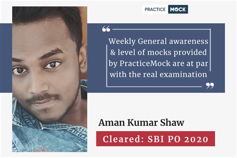 Success Story Of Aman Kumar Shaw Cleared Sbi Po 2020 Practicemock