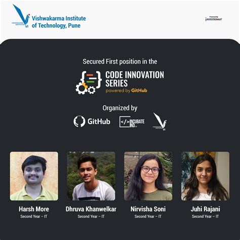 vishwakarma institute of technology on linkedin congratulations team