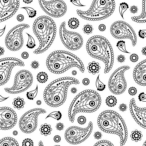White Paisley Background