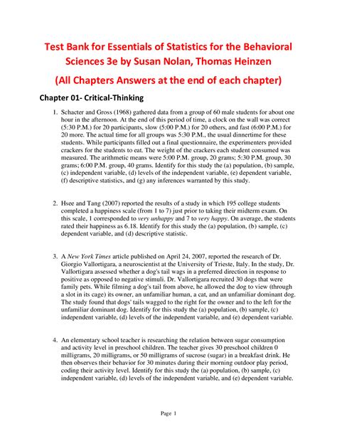 Test Bank For Basic Statistics For The Behavioral Sciences 7th Edition By Gary Heiman Includes