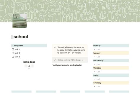 School Notion Template