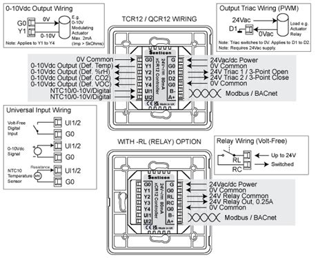 Qcr12 Bac Slimline Bacnet Room Controller