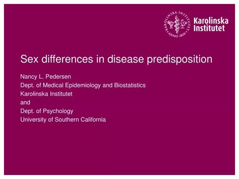 Ppt Sex Differences In Disease Predisposition Powerpoint Presentation