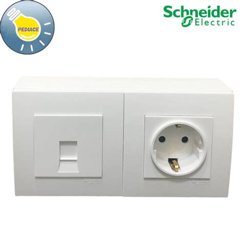 Jual Socket Lan 1 Gang Rj45 Cat 6 Stop Kontak Outbow Vivace Schneider Kab Tangerang