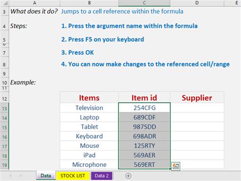 Excel Formula To Go To A Specific Cell MyExcelOnline