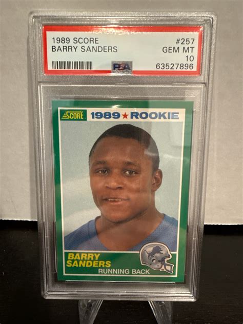 Barry Sanders 1989 Score Rookie Psa 10 Gem Mint Hobby Card Shop
