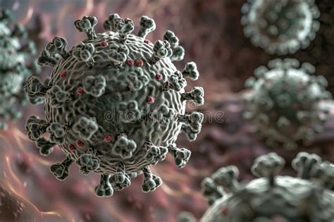 Detailed Close Up View Of A Virus Structure Highlighting Its Unique