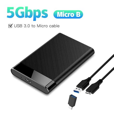 Caixa De Hddssd Externa Usb 30 De 25 Polegadas Sata Alta Velocidade De Transferência