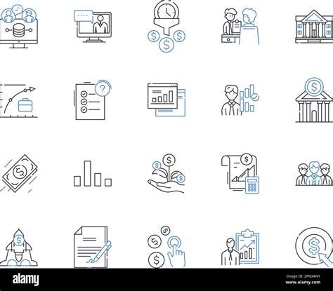 Sales Analytics Line Icons Collection Metrics Trends Forecasting Conversion Targets