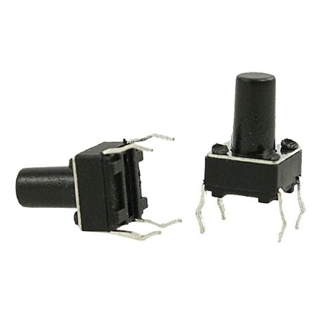 6 X 6 X 5 Mm Black Color Tactile Momentary Push Button Switch Rajiv Electronics