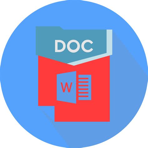 Doc File Format Minimal Icon With Circular Shape 66500523 Png