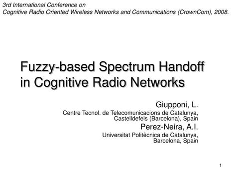 Ppt Fuzzy Based Spectrum Handoff In Cognitive Radio Networks Powerpoint Presentation Id4002936