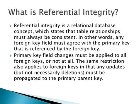 Definition Of Referential Integrity In Dbms Fednit