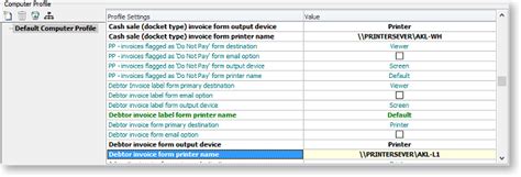 exo clarity help report printer settings