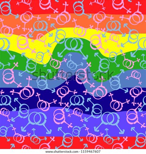 Gender Sexual Orientation Icon Set Rainbow Stock Illustration