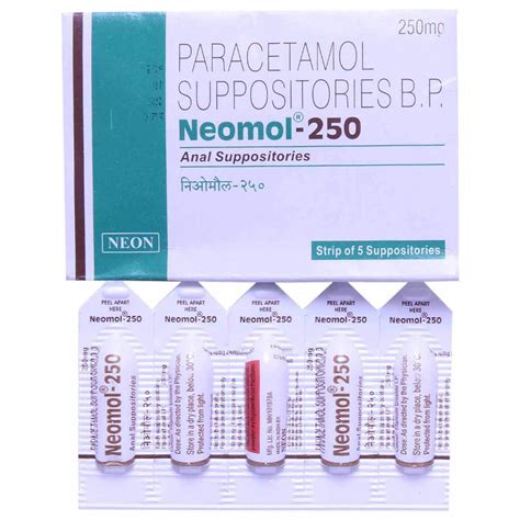 Neomol 250 Anal Suppository 5s Price Uses Side Effects Composition