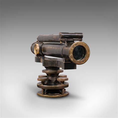 Antique Decorative Dumpy Level English Brass Scientific Instrument