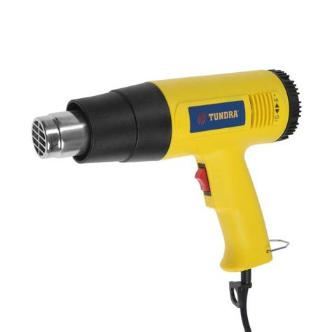 Строительный фен Тундра 2000 Вт, 250-500 л/мин, плавная регулировка ...