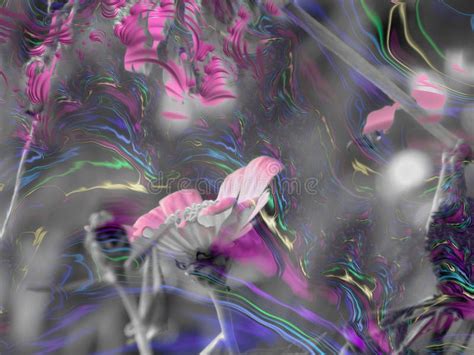 Abstract Fractals Landscape Of A Flower Garden Stock Illustration Illustration Of Sparkly