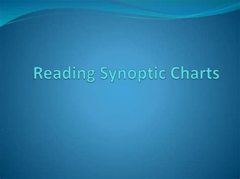 Synoptic Chart Pdf