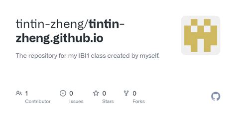 GitHub Tintin Zheng Tintin Zheng Github Io The Repository For My