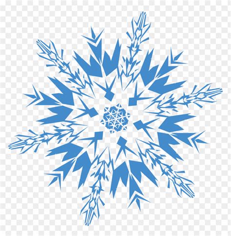 Free Download Hd Png Png Image Of Blue Snowflake With Intricate Details And Symmetrical Design