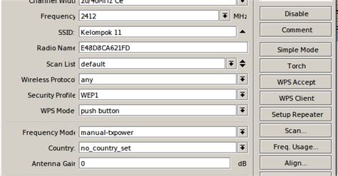 Spesific Setting Wireless Mikrotik Data Rates Tx Power Channel Bonding Dan MIMO