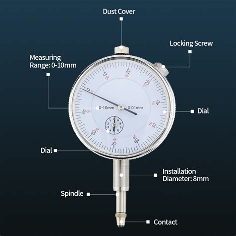 Dial Micrometer Hour Type Precision Comparator Measuring Clock Dial Measuring Instruments