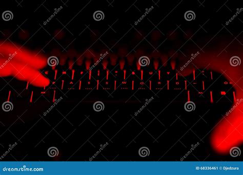 Hacker Hands Typing Stock Image Image Of Cracker Hack 68336461