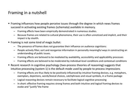 Framing Theory Review Pptx