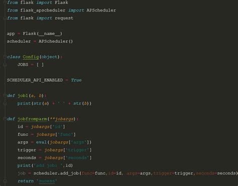 Python定时任务工具flask Apscheduler基本功能：作业的新增、起、停介绍 知乎