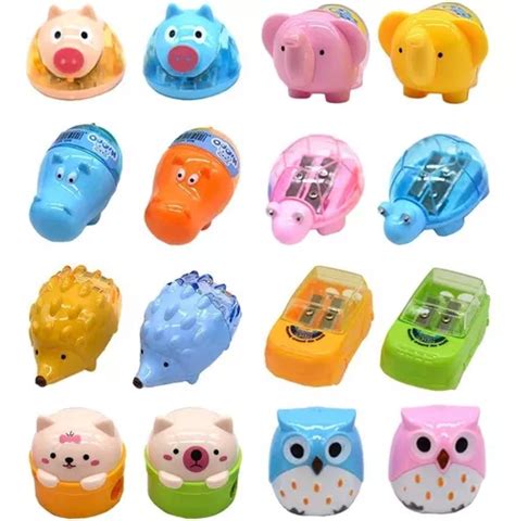 Sacapuntas Infantil Con Forma De Animales X16 Unidades Meses Sin Interés