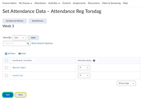Dtu Learn Support Use The Attendance Scheme