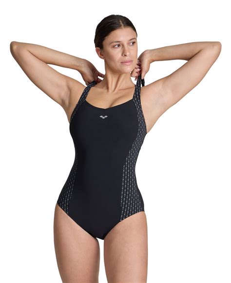 Arena Bodylift Womens Laura B Cup Swimsuit Black Sliver Arena