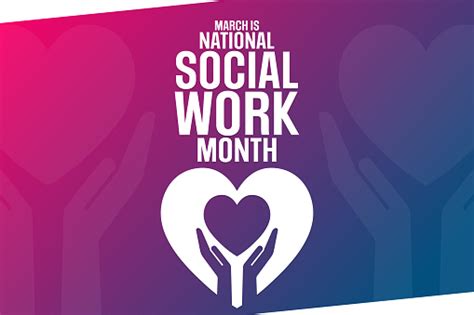 3월은 전국 사회 사업의 달입니다 벡터 그림입니다 휴일 포스터 3월에 대한 스톡 벡터 아트 및 기타 이미지 3월 감시 감탄 Istock