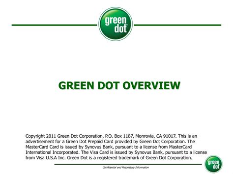 Green Dot Card Pptx