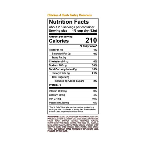 Chicken And Herb Barley Couscous Alaska Flour Company