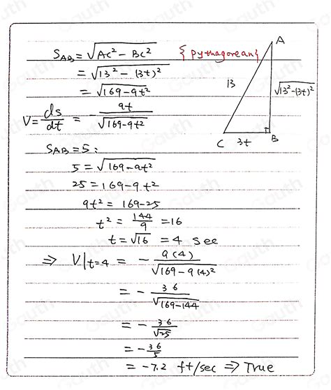 Solved Rachel Is Standing Atop A 13 Ft Ladder The Ladder Is Leaning Against A Vertical Wall
