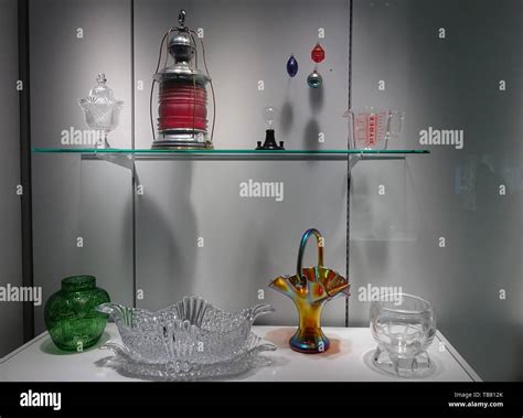 Glass Objects Used In Commerce Displayed In A Gallery At The Corning