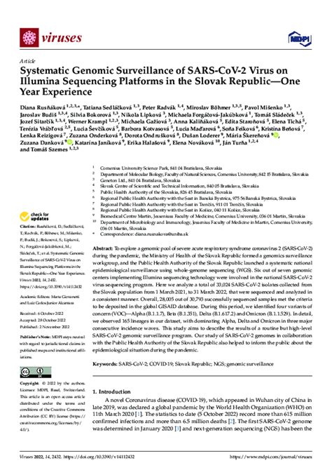 Systematic Genomic Surveillance Of Sars Cov 2 Virus On Illumina