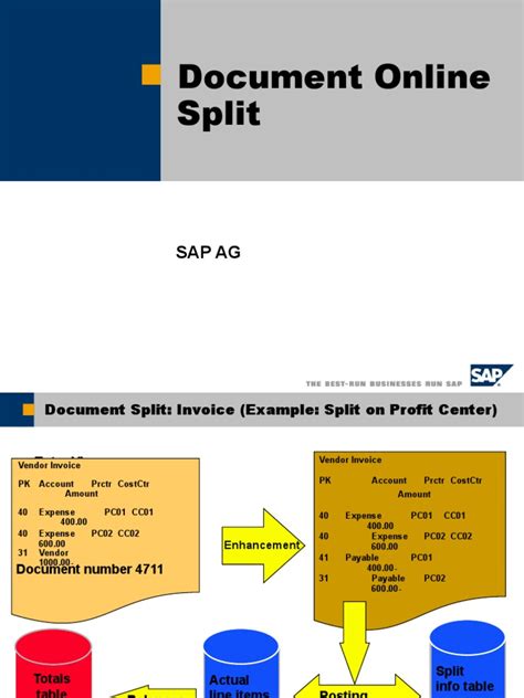 Document Online Split Sap Ag Pdf Accounts Payable Computing
