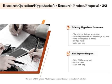 Research Question Hypothesis For Research Project Proposal Ppt Powerpoint Guide Presentation