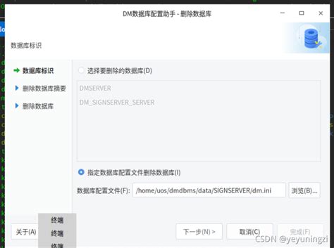 如何使用达梦数据库的数据库配置助手删除数据库实例达梦数据库删除实例 Csdn博客