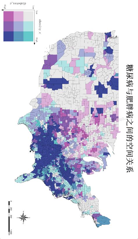 用arcgis 软件制作双变量等值区域地图 bivariate choropleth maps 草根哥