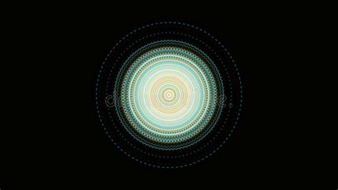 abstract visualization of radial signals on black background seamless