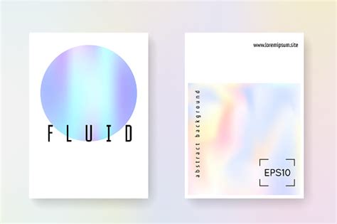 그라디언트 유체 플라스틱 배너 컬러풀한 프리즘 브로셔 홀로그램 모양 블루 지오메트리 커버 크롬 디자인 1980년 프레젠테이션 퍼플 그라디언트 플루이드 0명에 대한 스톡 벡터