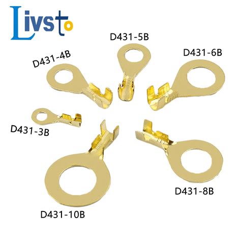 20pcs Dj431 O Type Open Barrel Wire Crimp Copper Terminal Connerctor Cold Pressed Terminal