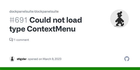 Could Not Load Type Contextmenu · Issue 691 · Dockpanelsuitedockpanelsuite · Github