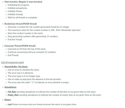 Solved Please Write One C File With All The Code And